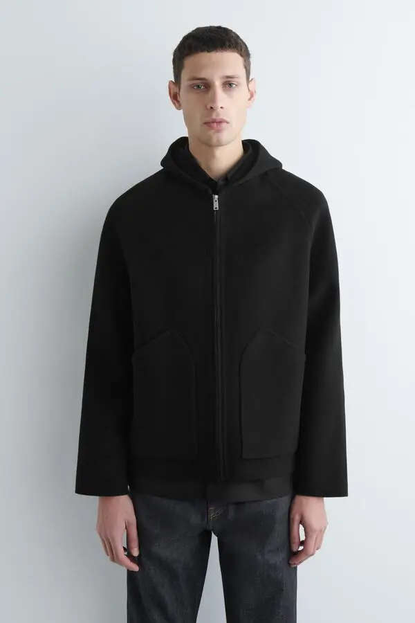 Cos Double-faced Wool Zip-up Hoodie