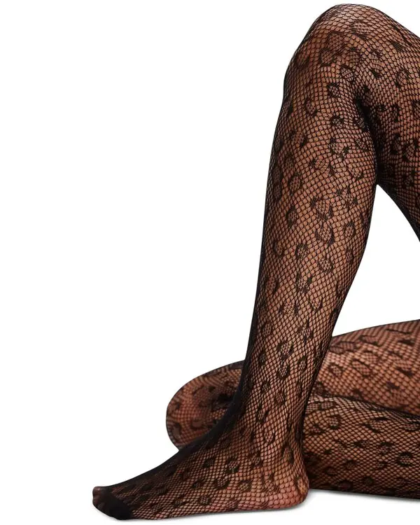 HIGH HEEL JUNGLE Leopard Print Fishnet Tights