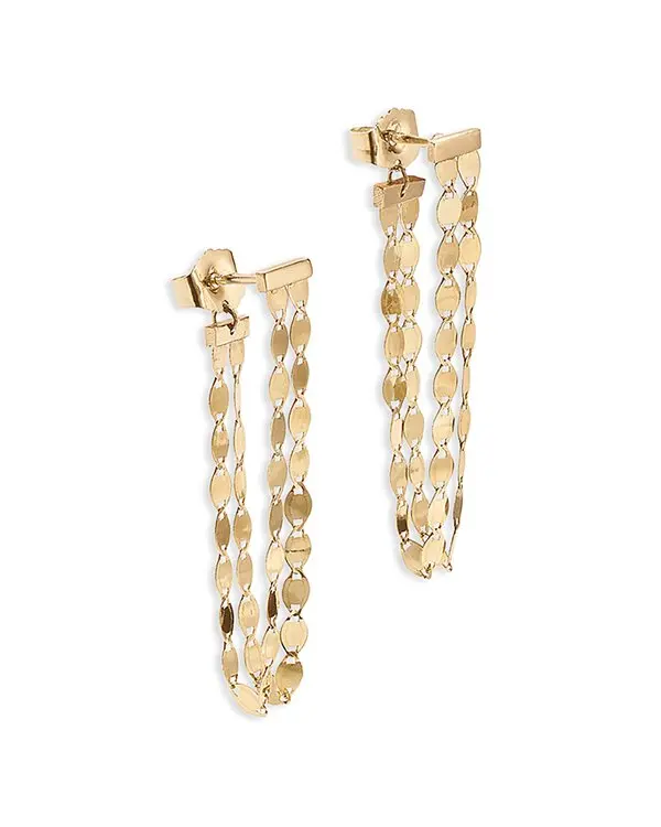 Lana Jewelry 14k Yellow Chain Drop Earrings - Gold