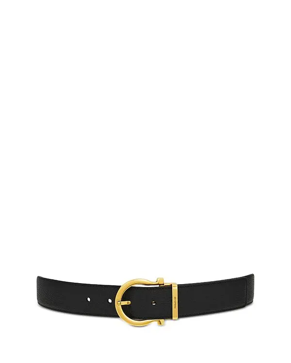 FERRAGAMO Gancini Reversible Leather Belt - Nero