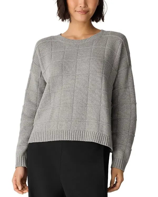 Eileen Fisher Pointelle Grid Sweater