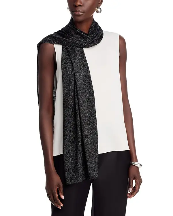 Eileen Fisher Bloomingdale's Wool Shimmer Scarf Exclusive - Black
