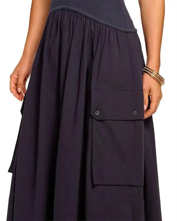 Ramy Brook Simonne Mixed Media Halter Dress
