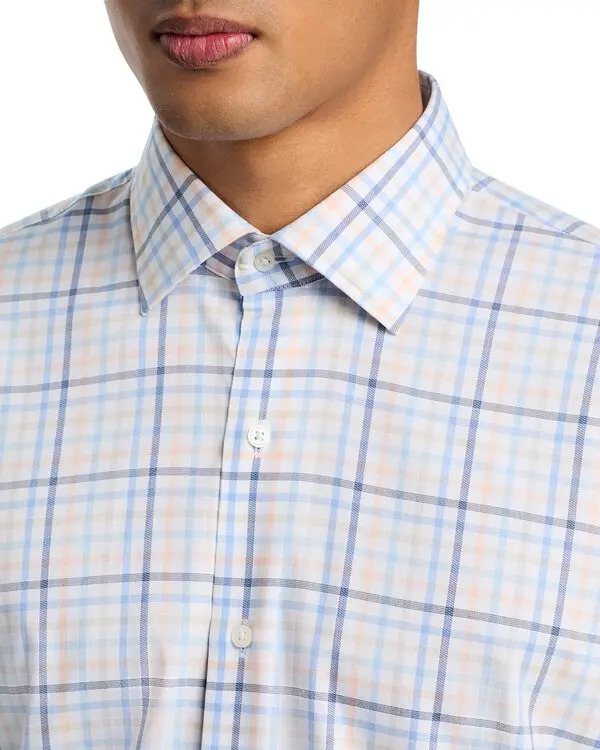 Peter Millar Warren Crown Long Sleeve Button Front Shirt - Navy