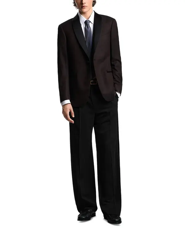 Emporio Armani New York Regular Fit Micro Jacquard Cotton Dress Shirt - Multi
