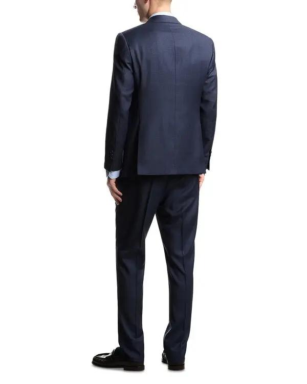 Emporio Armani Regular Fit Checkered Suit - Bluette