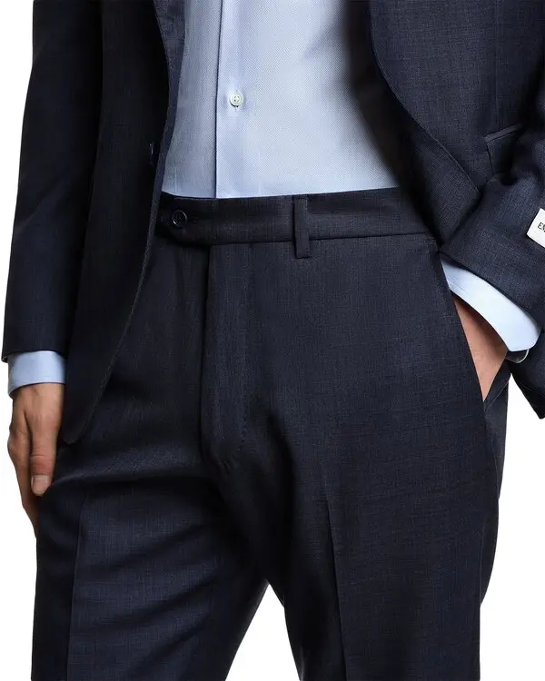 Emporio Armani Regular Fit Checkered Suit - Bluette