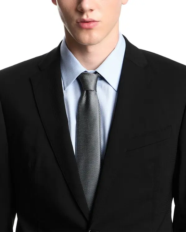 Emporio Armani Regular Fit Wool Suit - Black/blue