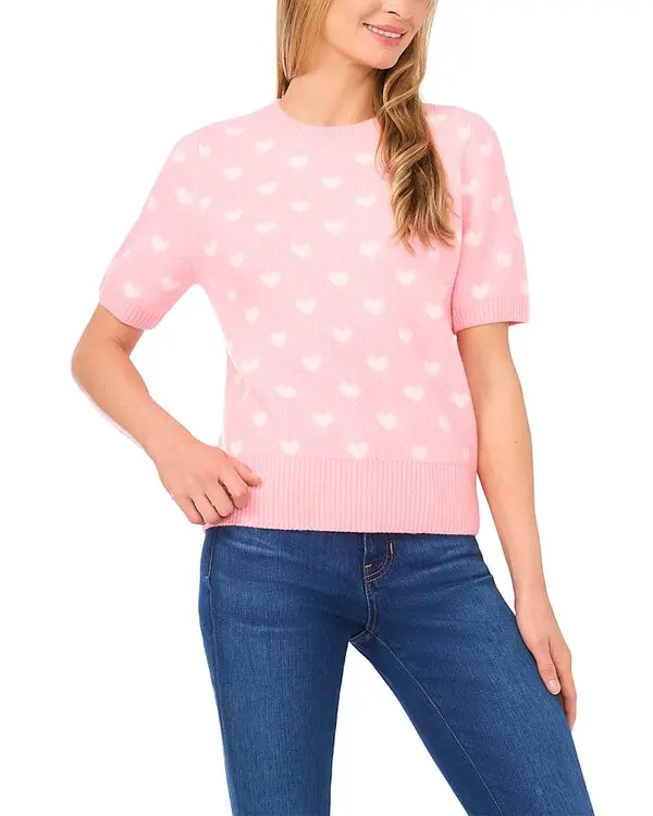 CECE DUPRAZ Heart Jacquard Sweater