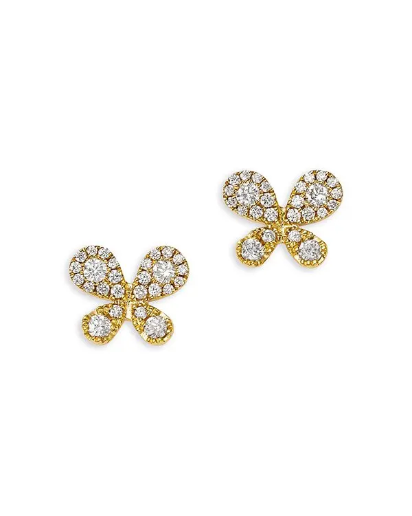 Bloomingdale'S Diamond Butterfly Stud Earrings - Gold