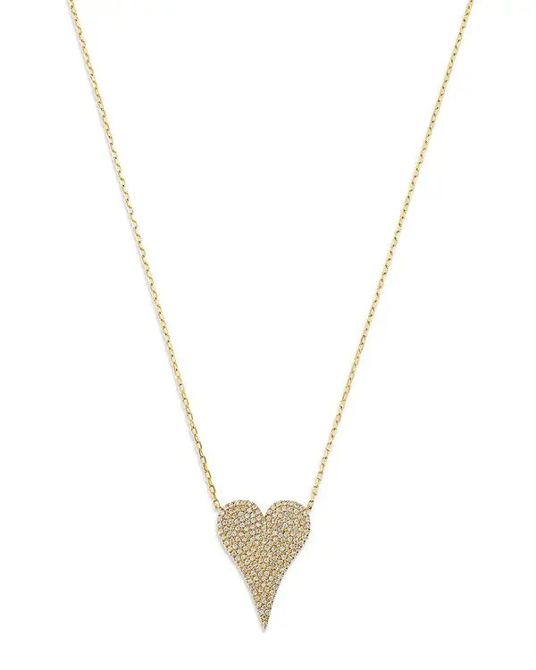 Bloomingdale'S Diamond Heart Pendant Necklace - Gold