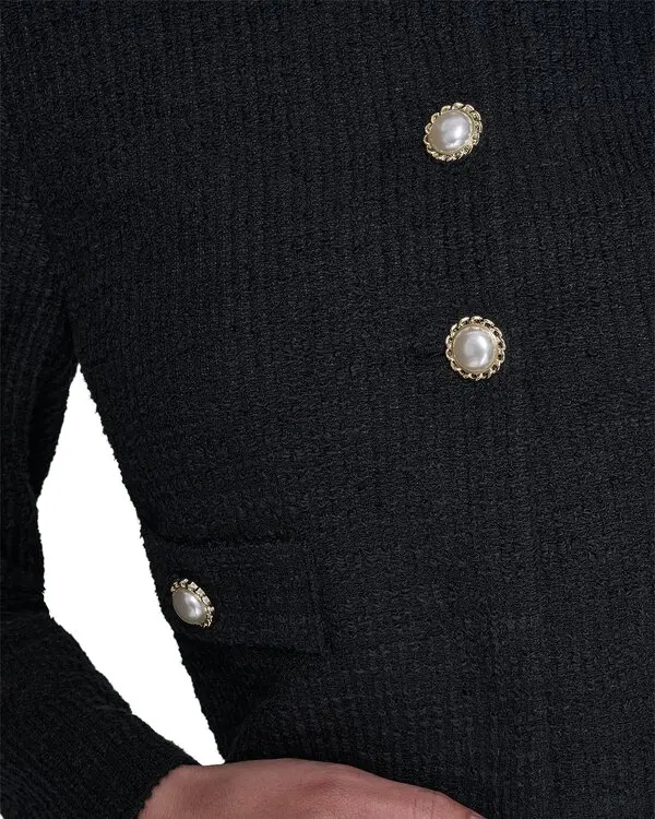 Karl Lagerfeld Paris Tweed Cropped Jacket