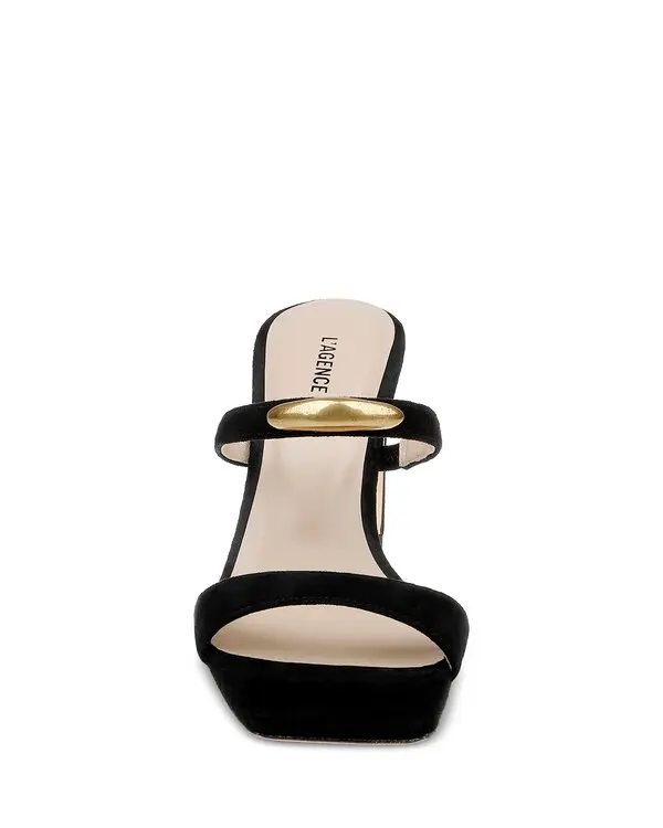 L'Agence Catriona Sandals - Black Suede