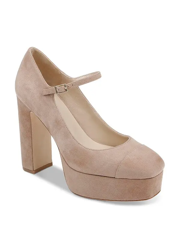 L'Agence Lilles Platform Pumps - Cappucino Suede