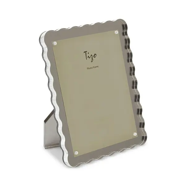 TIZO Lucite Wave Frame, 5 X 7 - Silver