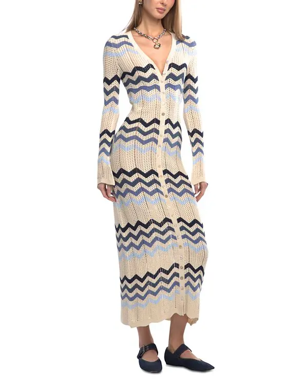 CAPITTANA Gretta Zigzag Maxi Dress