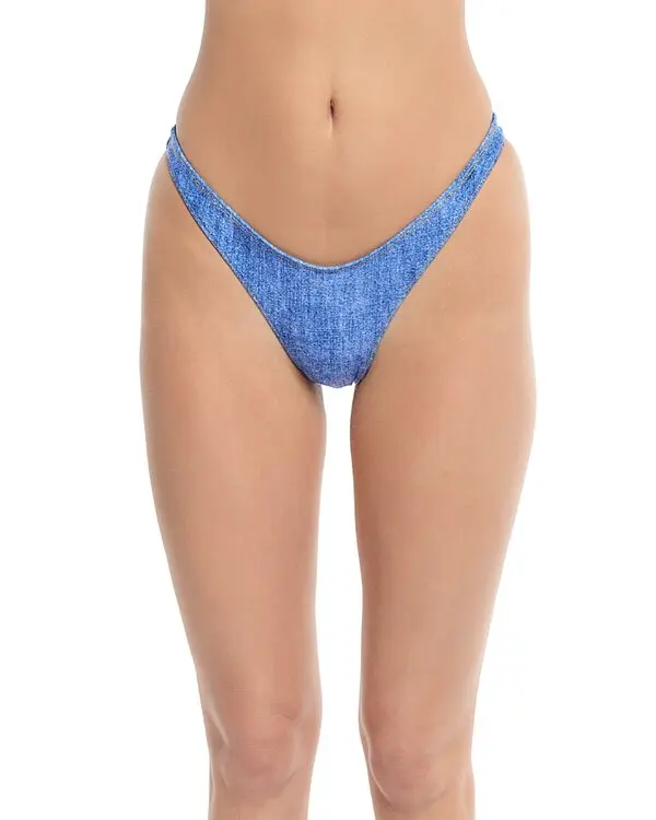 CAPITTANA Lily Lace Bikini Bottom - Denim