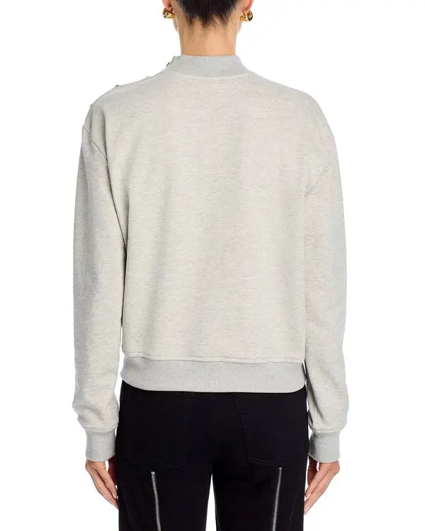 Derek Lam 10 Crosby Hylda Button Shoulder Sweatshirt