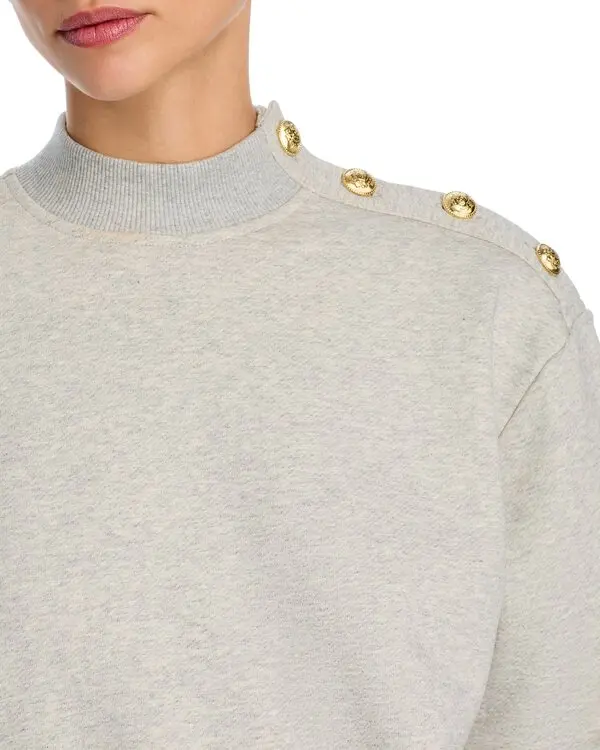 Derek Lam 10 Crosby Hylda Button Shoulder Sweatshirt