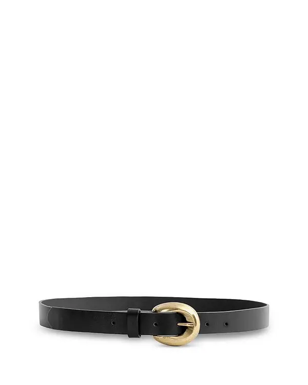 LAMARQUE Valencia Leather Belt - Black