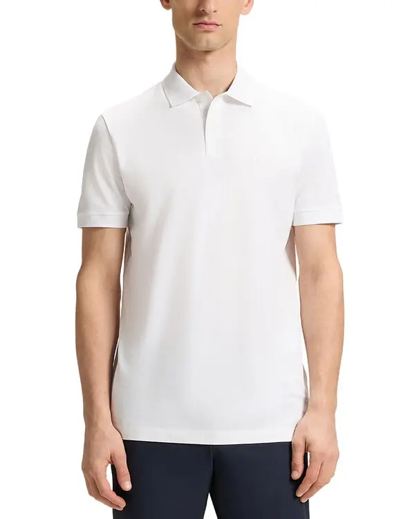 BOSS Pio Short Sleeve Logo Polo Shirt - White