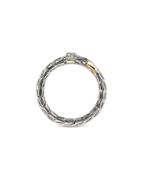 John Hardy Diamond Spear Ring - Silver