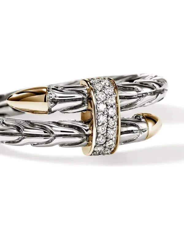 John Hardy Diamond Spear Ring - Silver