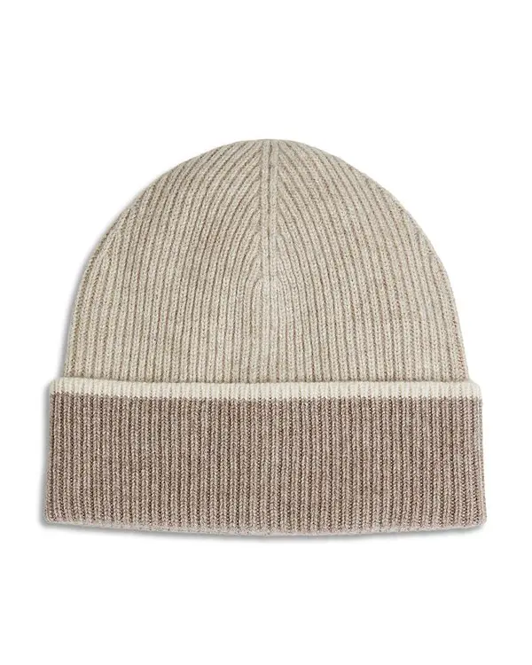 REISS Filipa Knitted Beanie - Taupe