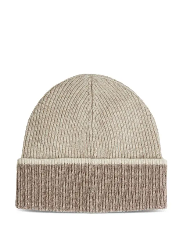 REISS Filipa Knitted Beanie - Taupe