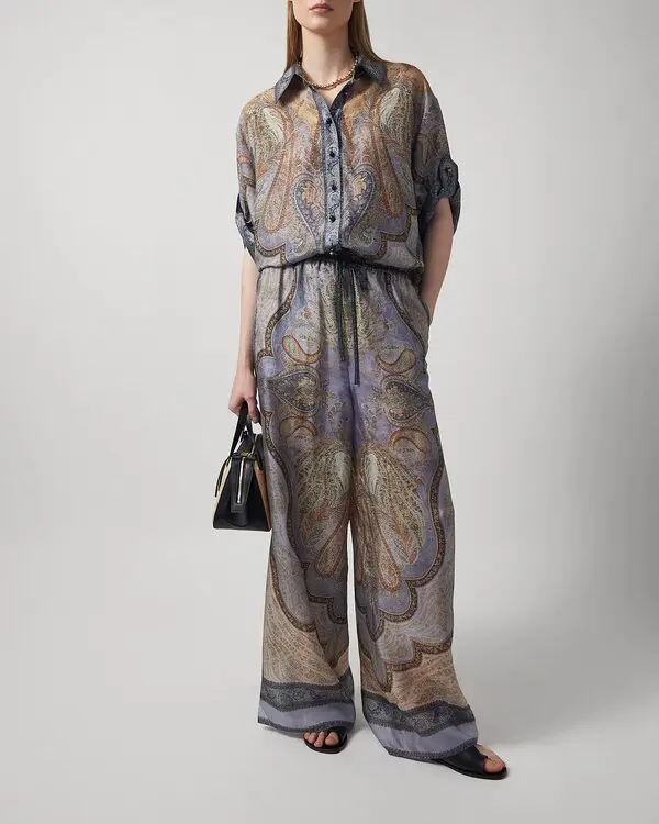 Zimmermann Wanderlust Relaxed Pant - Blue
