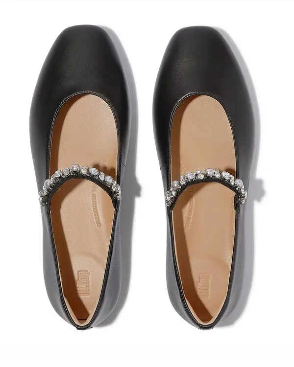 Fitflop Delicato Embellished Flats - Black