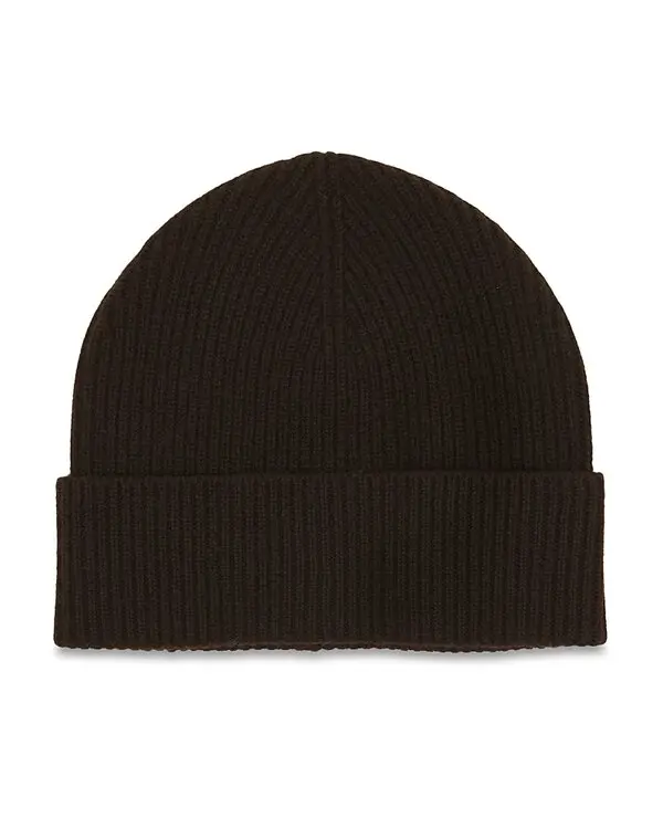 REISS Filipa Knitted Beanie - Chocolate