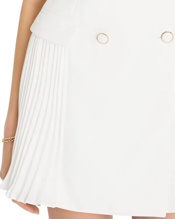 MILLY Cora Sleeveless Pleated Blazer Dress