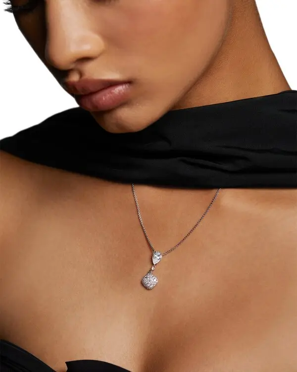 Nadri Cubic Zirconia Cushion Pendant Necklace