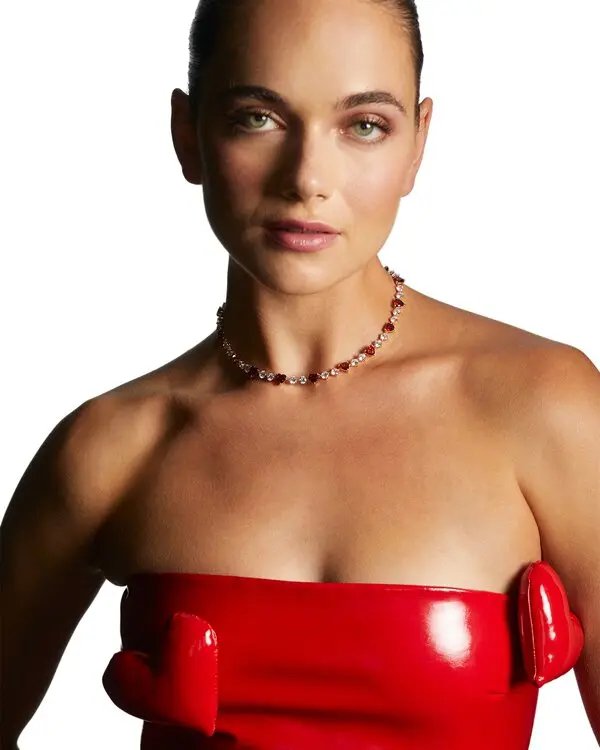 Nadri Le Bisou Heart Collar Necklace
