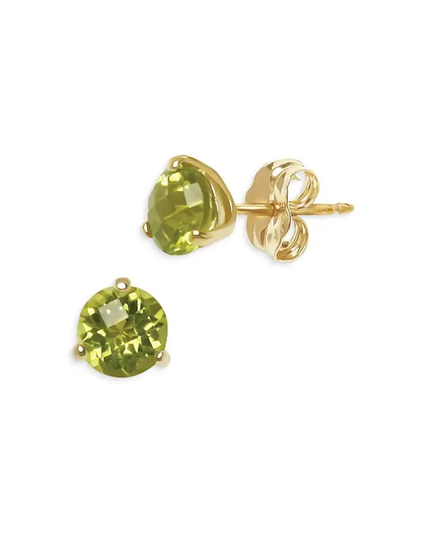 Bloomingdale'S 14k Yellow Gold Gemstone Stud Earrings - Peridot
