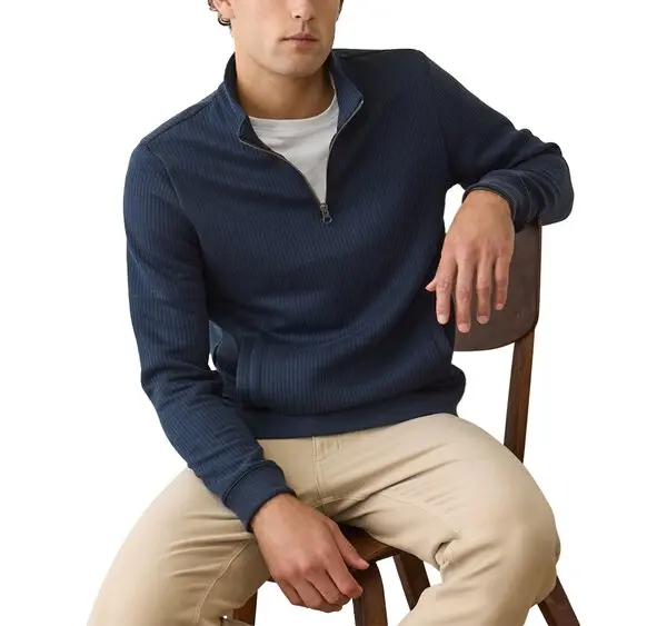 Marine Layer Corbet Quilted Quarter Zip Sweater
