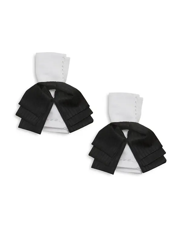 GOHAR WORLD Gohar Shahi Napkin Bow, Set Of 2 - Black