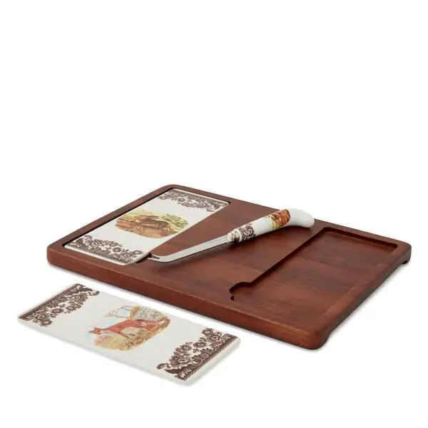 SPODE Woodland Cheese Board With Knife