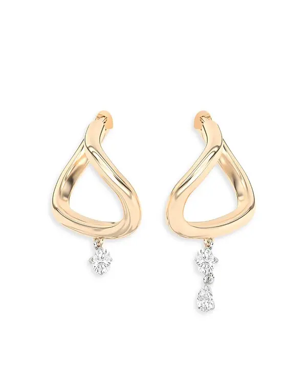 SHAHLA KARIMI Luxe Collection Lab Grown Diamond Asymmetric Earrings - Gold