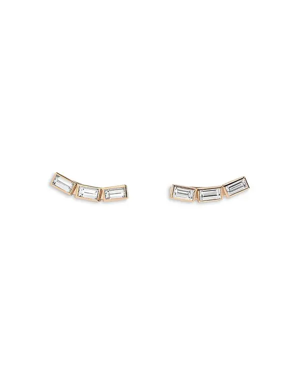SHAHLA KARIMI 14k Yellow Lab Grown Diamond Ear Climbers - Gold
