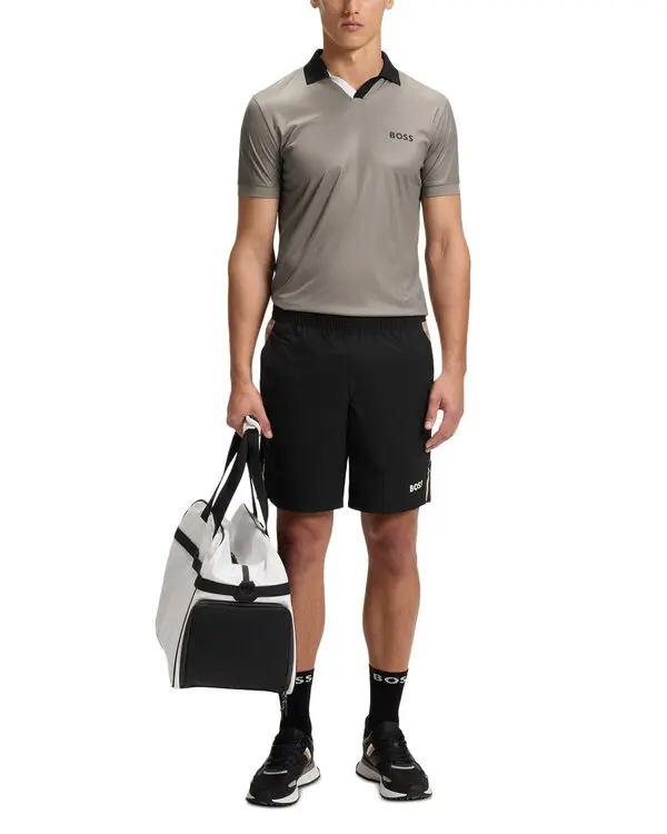 BOSS Palle Toc Slim Fit Short Sleeve Polo Shirt - Light Pastel Grey