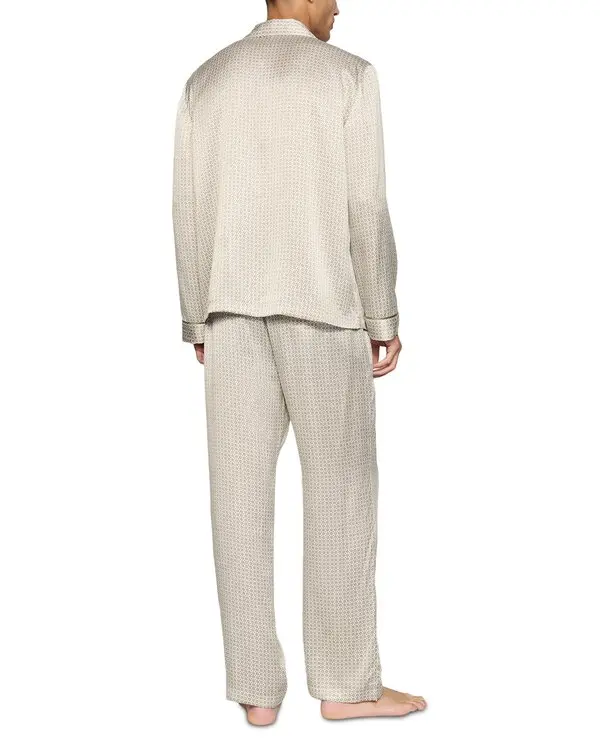 Eberjey Charles Printed Long Sleeve Pajama Set - Geo Mod