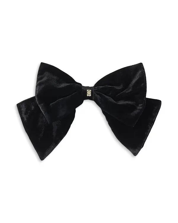 Sandro Velvet Bow Barrette - Black