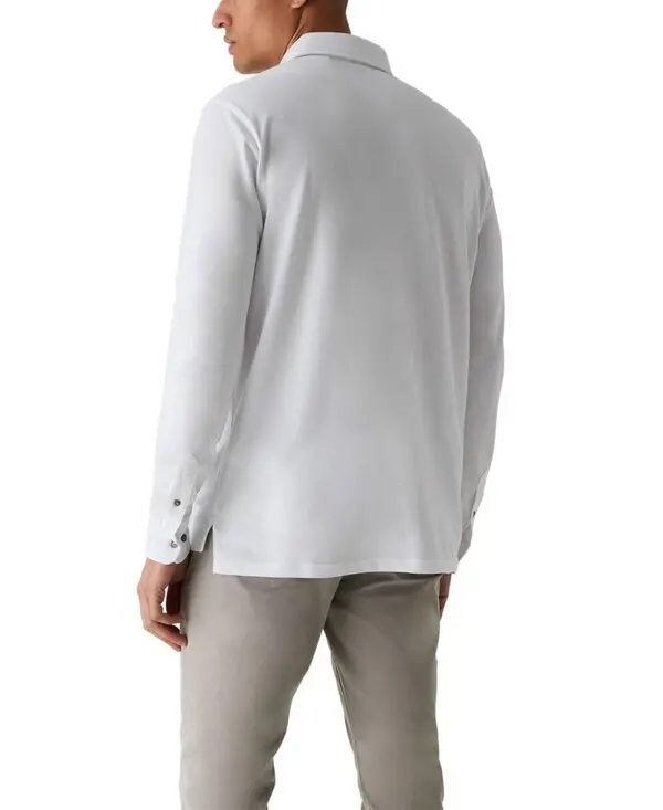 GREYSON CLOTHIERS Omaha Long Sleeve Polo - Arctic