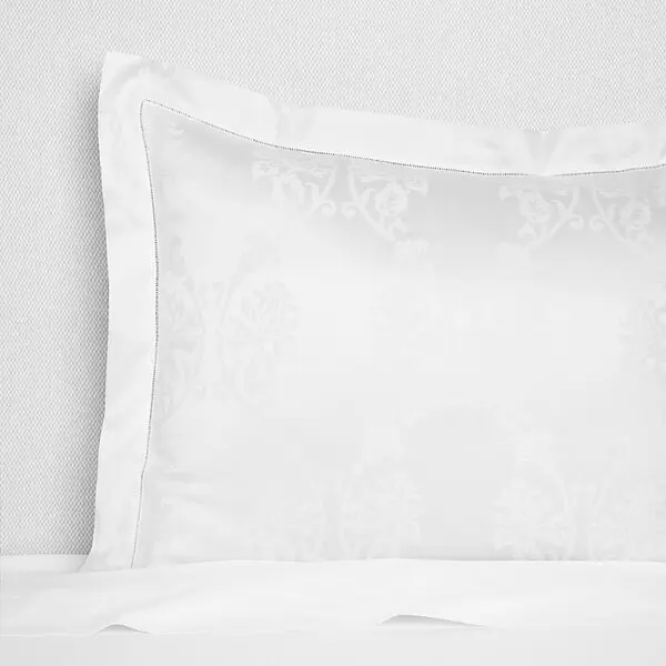 SFERRA Giza 45 Lido Floral Boudoir Sham - White
