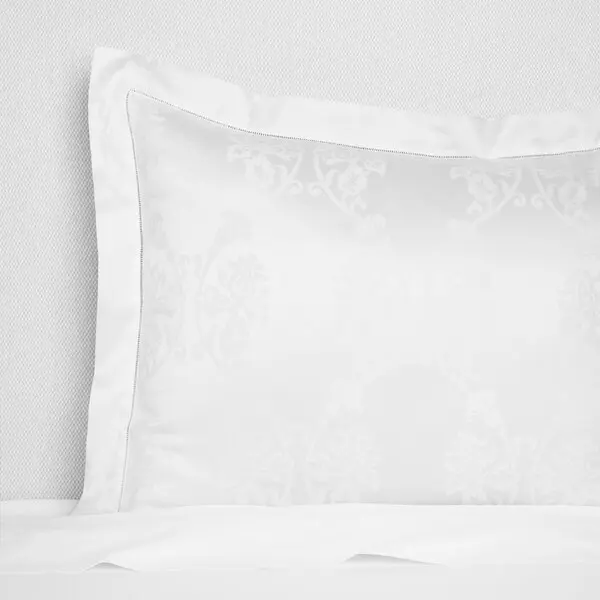 SFERRA Giza 45 Lido Floral Standard Sham - White