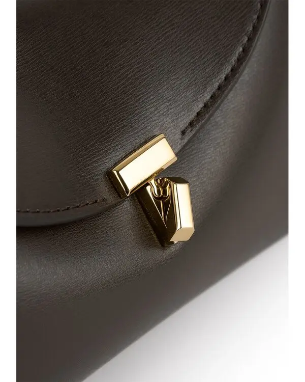TOTEME Mini T-lock Leather Clutch - Black