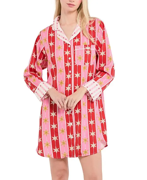 KATIE KIME Tree Topper Sleep Shirt - Red