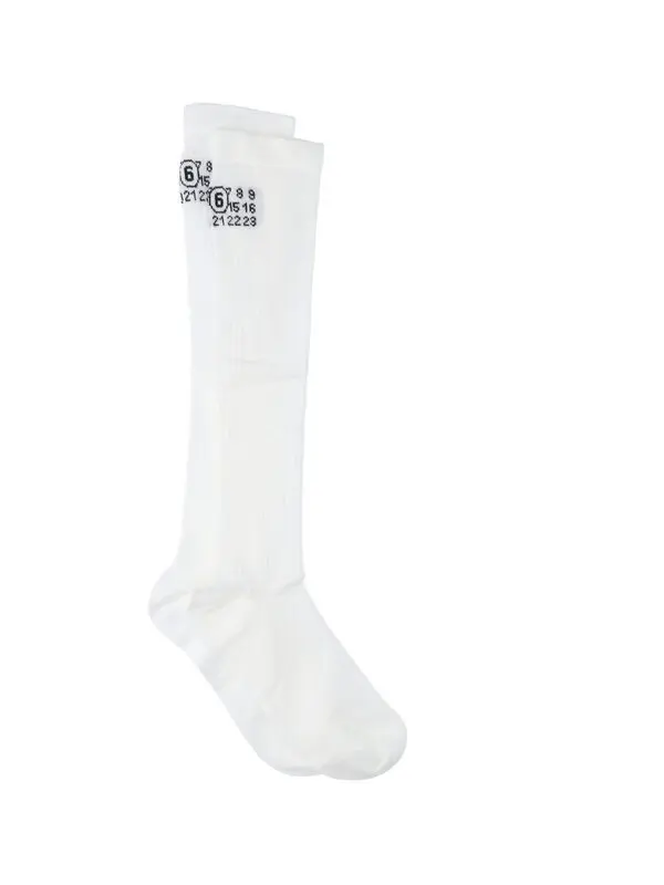 MAISON MARGIELA Numeric Socks - White